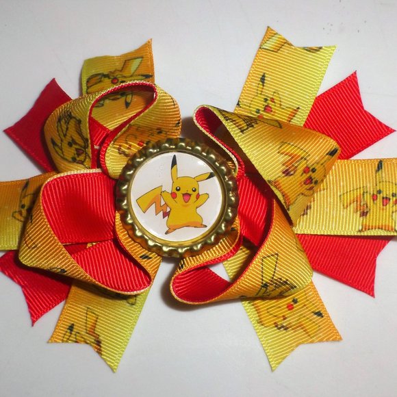 Accessories | Pikachu Pokemon Girls 5inch Hair Bow Clip | Poshmark